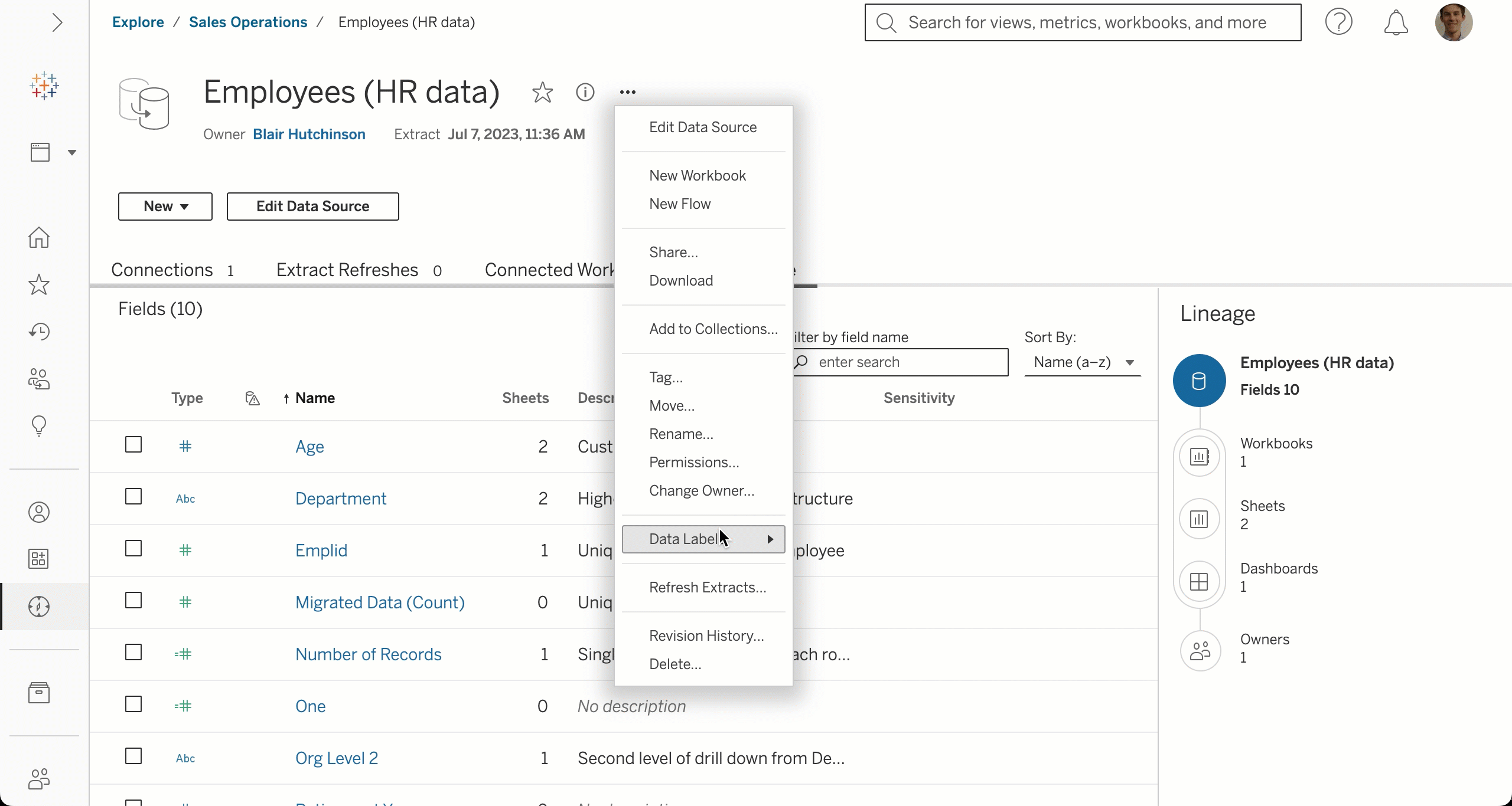 Add Custom Labels To Your Data With Tableau Catalog 7730
